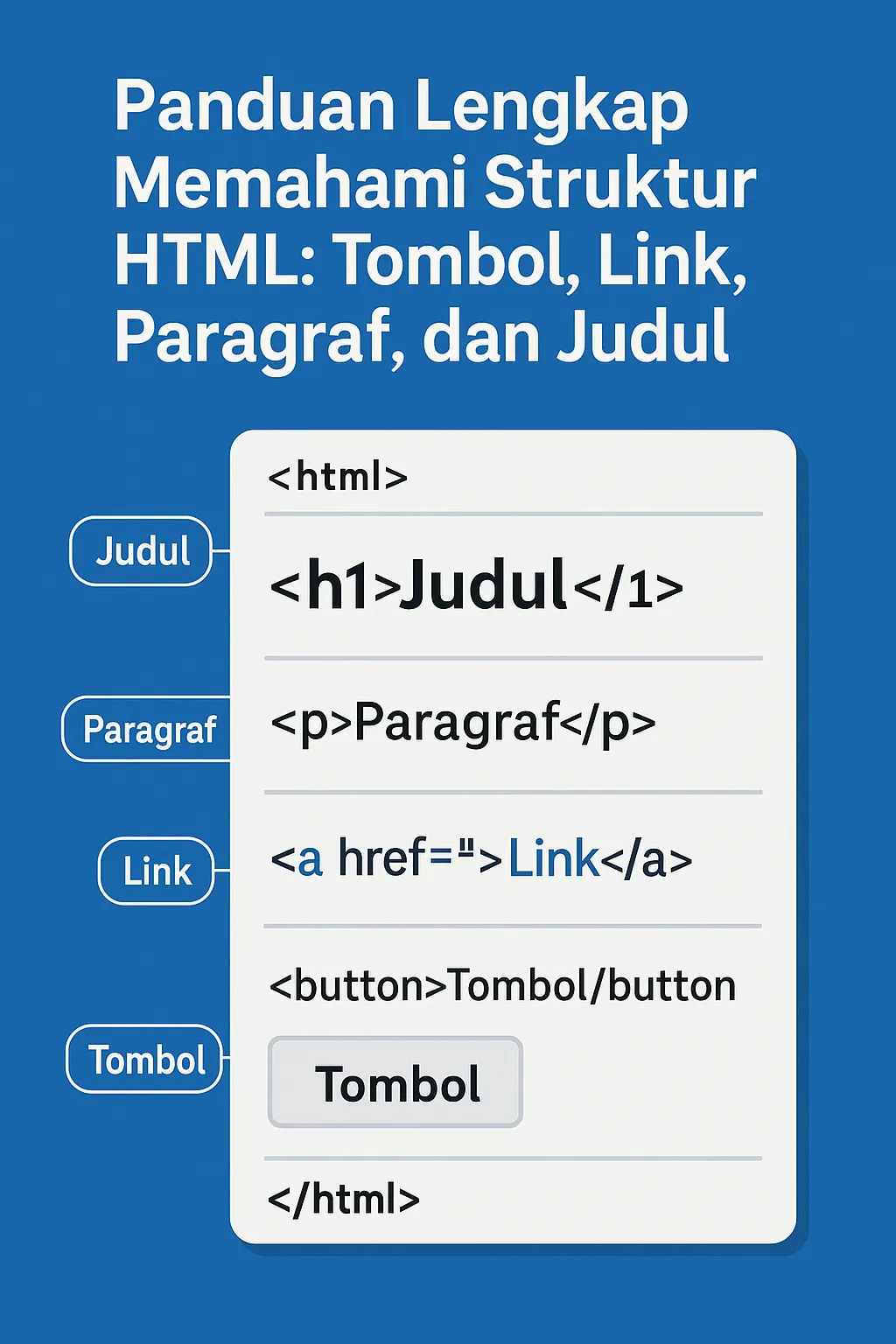 Panduan Lengkap Struktur HTML: Elemen Teks, Link, dan Tombol ...