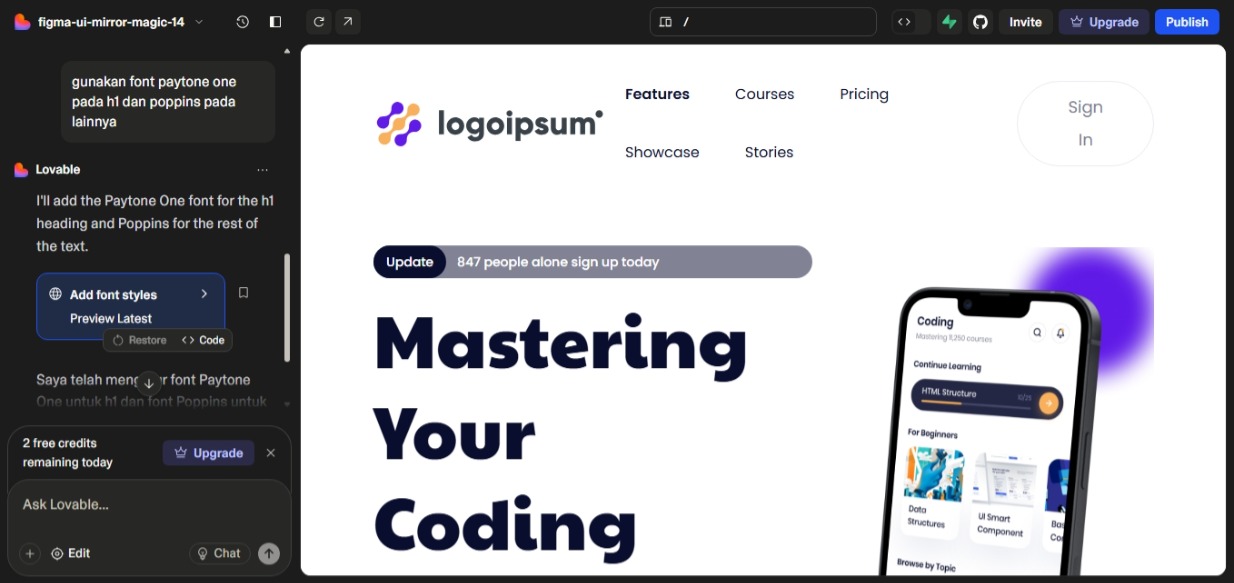 Cara Mengubah Desain Figma Menjadi HTML dengan Lovable AI (Step-by-Step) | BuildWithAngga