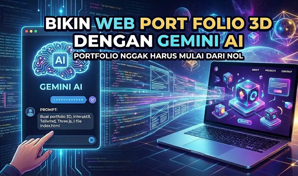 Bikin Web Portfolio 3D dengan Gemini AI | BuildWithAngga