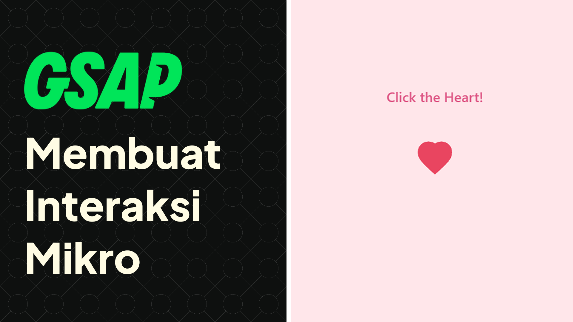 Micro-Interaction dengan GSAP: Animasi Kecil untuk UI/UX Modern | BuildWithAngga